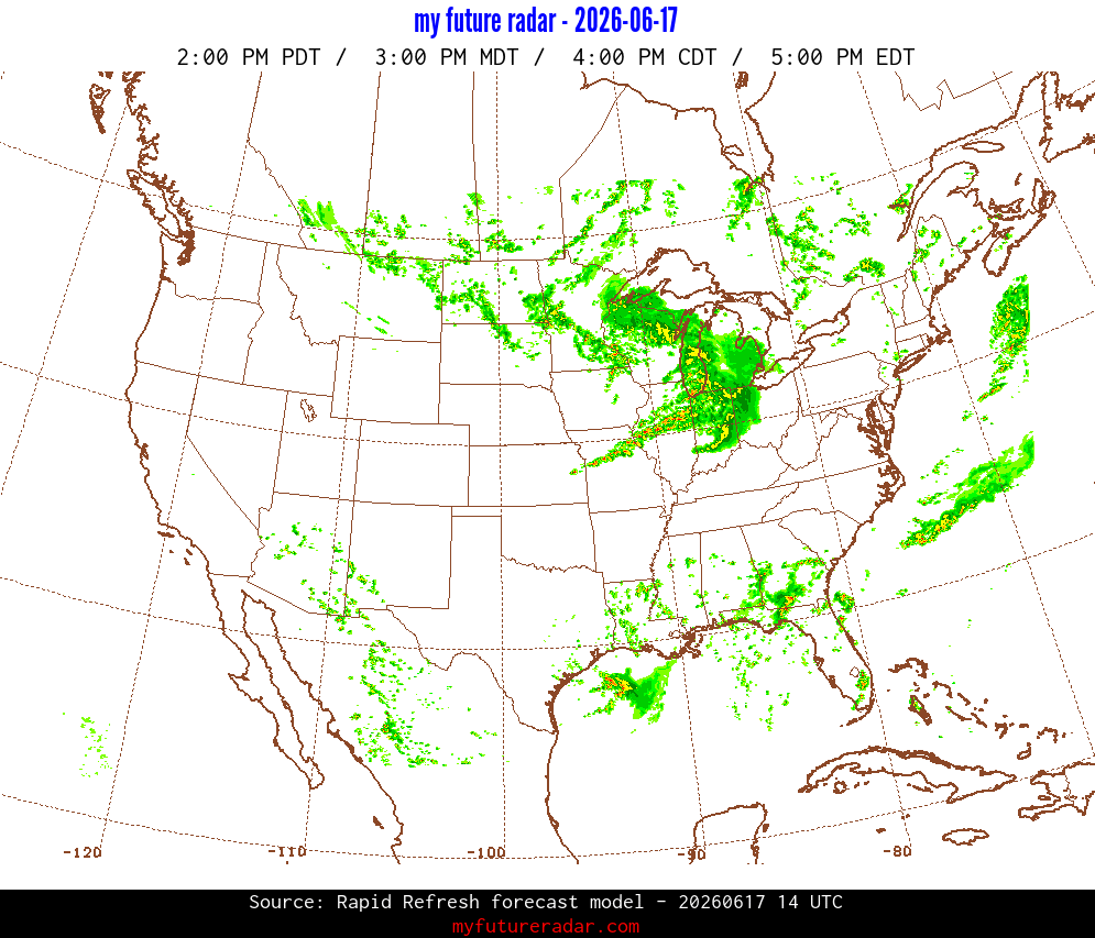 Future Radar from Rapid Refresh Weather Model | My Future Radar
